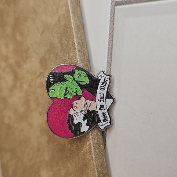 None | Accessories | Heartshaped Frankenstein Pin | Poshmark
